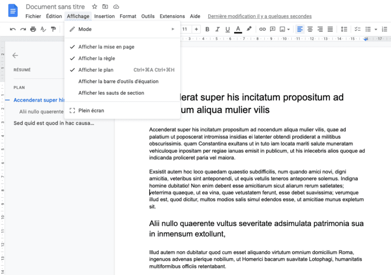 Comment créer un sommaire sur Google Docs - Tout Sur Google