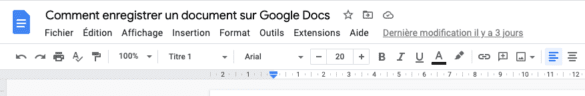 Comment enregistrer un document sur Google Docs - Tout Sur Google
