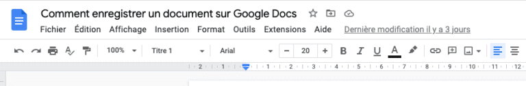 Comment enregistrer un document sur Google Docs - Tout Sur Google