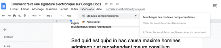 Comment faire une signature électronique sur Google Docs - Tout Sur Google