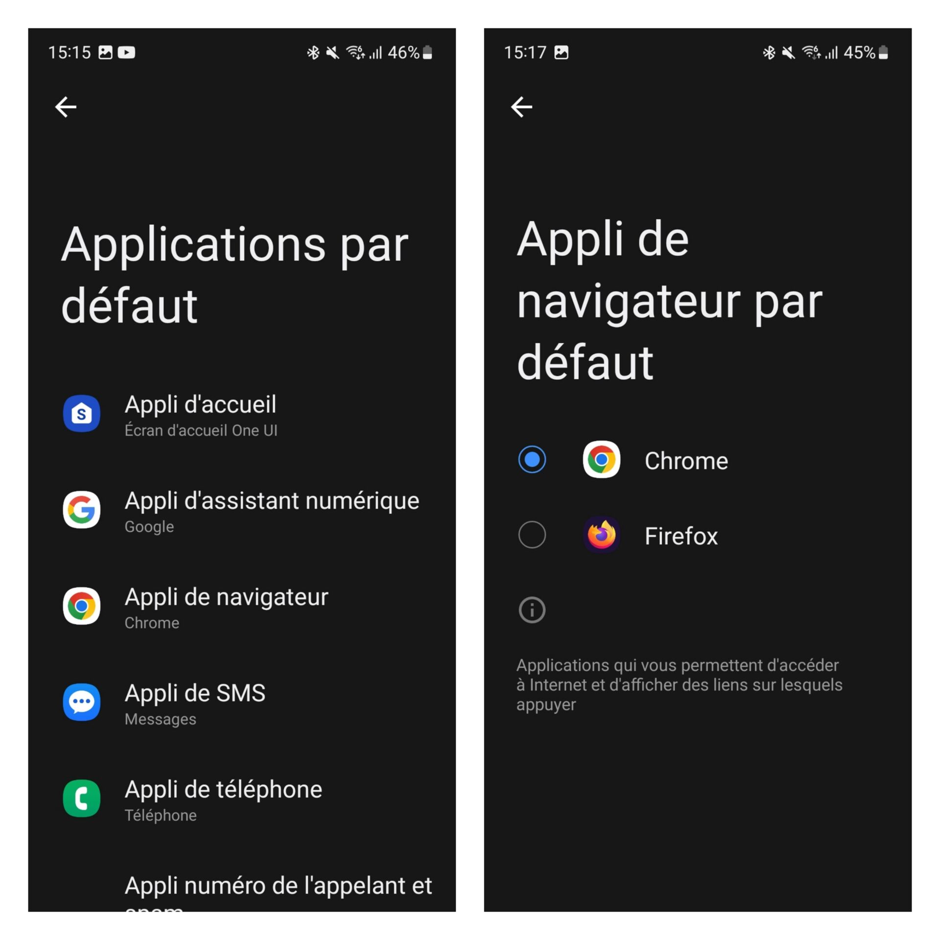 Comment changer de navigateur web sur Android