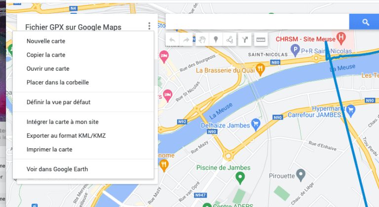 Comment ouvrir un fichier GPX avec Google Maps