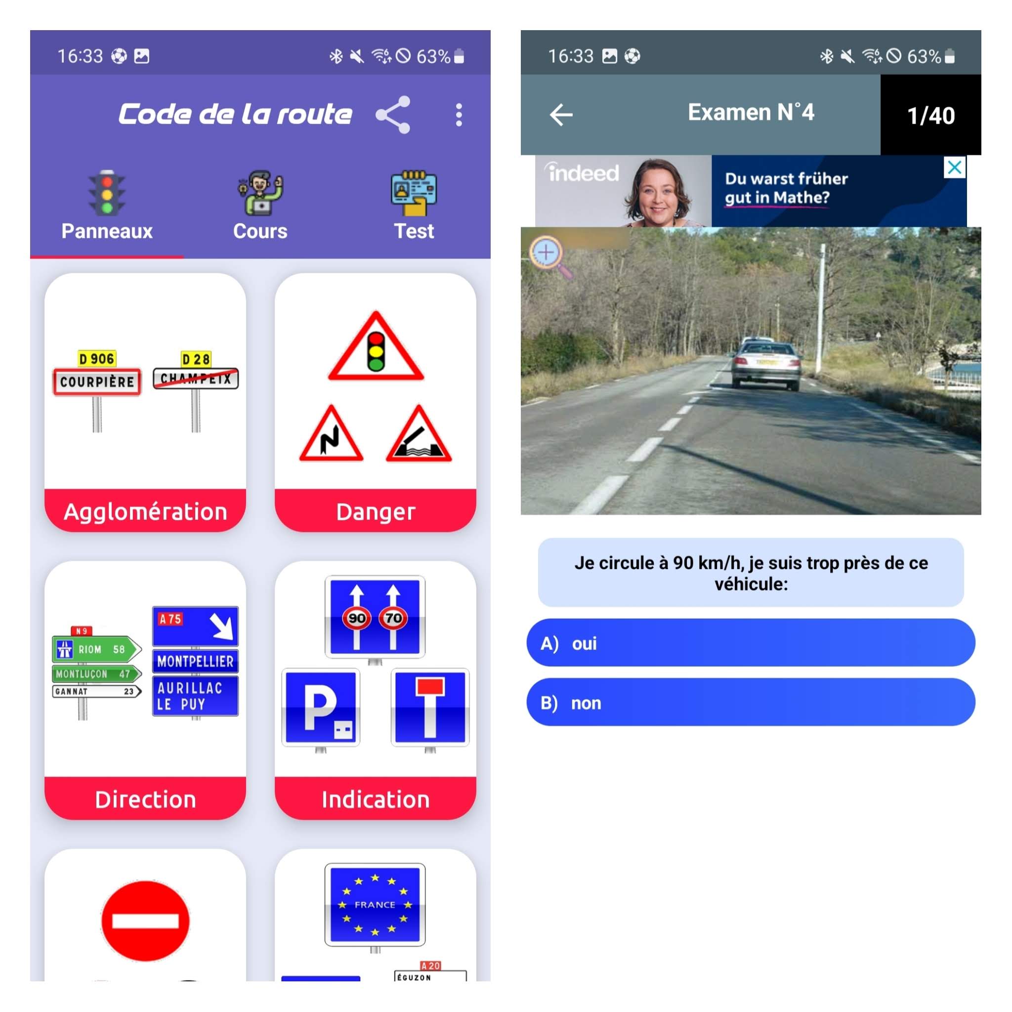 Les meilleures applications pour le code de la route sur Android