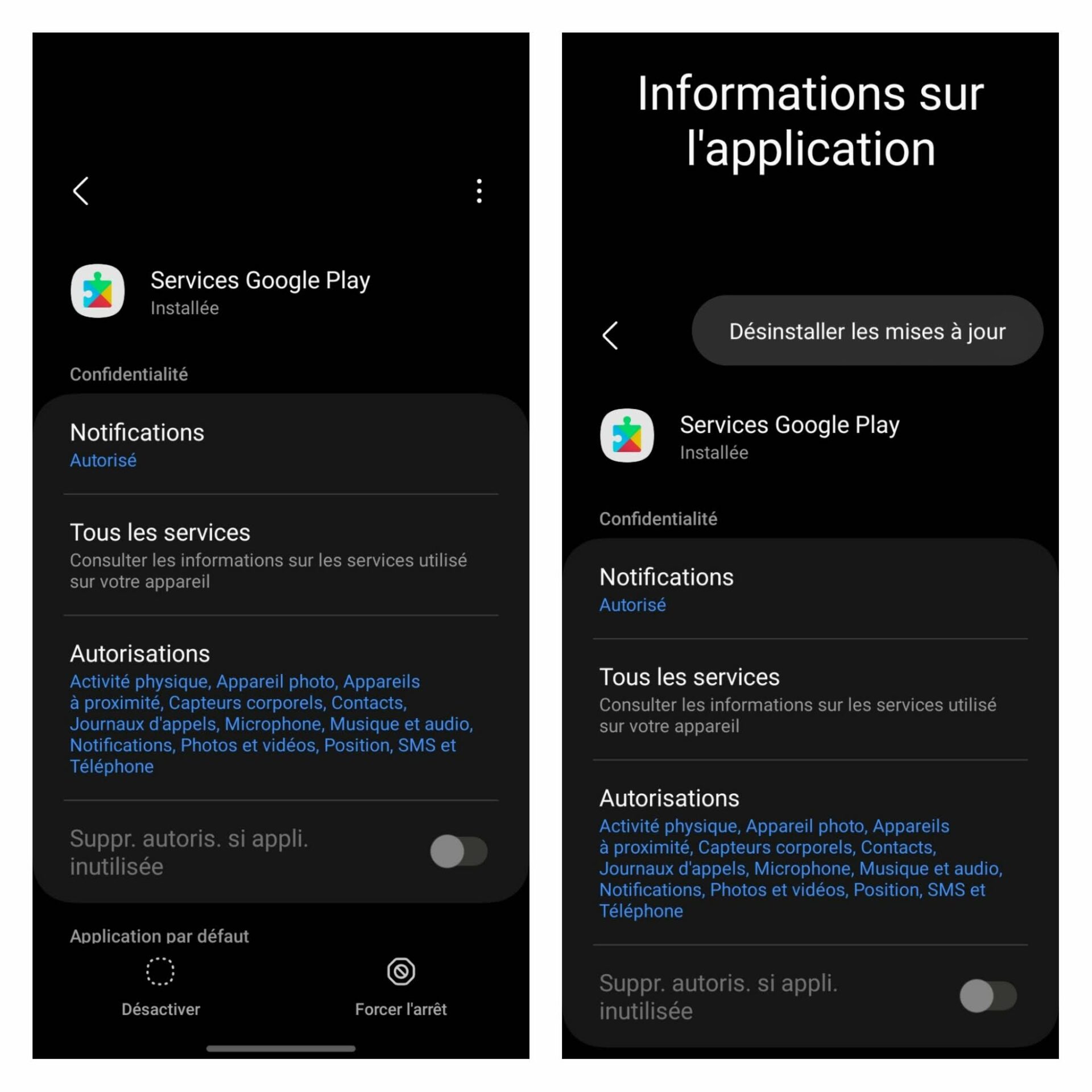 [Résolu] Comment supprimer le message "Services google play ne cesse de ...